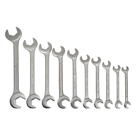 Williams Williams Angle Wrench Set, Double, Open End, 10 pcs. 3782 | Zoro