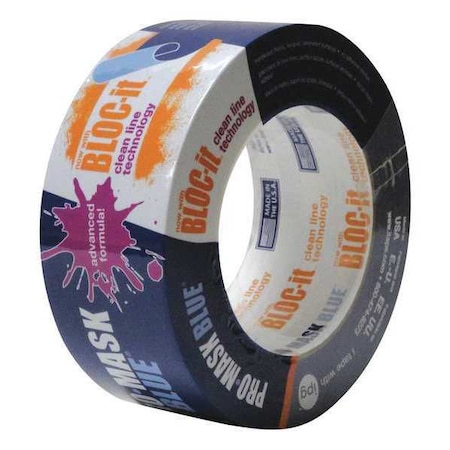 Promask Blue Masking Tape, Blue, 18MMx54.8M, PK48, 18mm W x 54.8m L, 5. ...