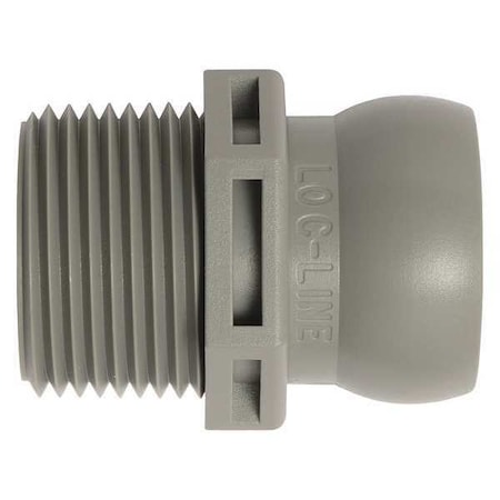 Loc-Line NPT Connector, Gray, 3/4", PK50 69545-G | Zoro