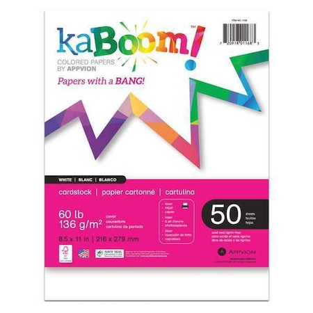 Modern Jen 12PK Kaboom Paper, 50 Sht 65# Card Stock Per Pack, 8.5"x11 ...