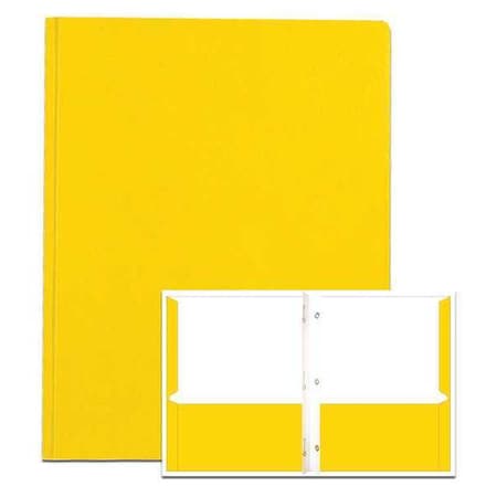 Roaring Spring Case of Yellow Pocket Folders w/Prongs, 11.75"x9.5 ...