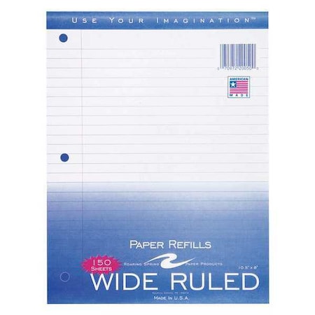Roaring Spring Case of Loose Leaf Paper, 150 Sheets/Pack, 8"x10.5" Wide ...