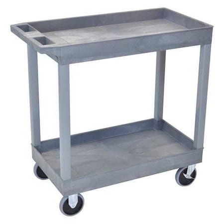 Luxor Deep Shelf Utility Cart, High Density Polyethylene (Shelf ...