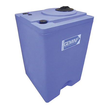 Peabody Engineering Storage Tank, Double Wall Square, LDPE 1.5, Blue ...