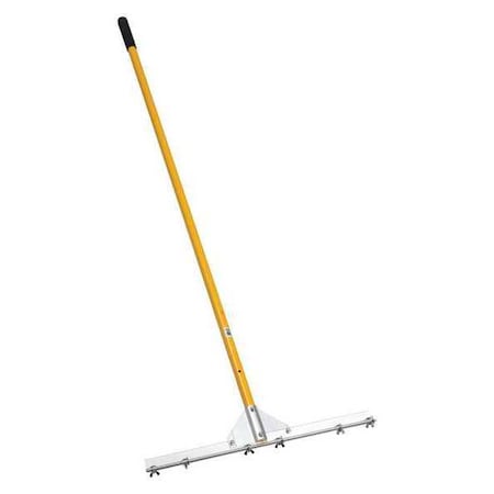 Midwest Rake Wire Gauge Rake, 24" L, 66" Yellow Handle 58624 | Zoro