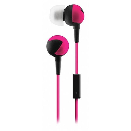 Sentry Group Ear Buds, with In-Line Mic, Pink/Black HM600 | Zoro