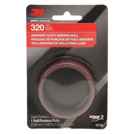 3M Abrasive, Cloth Sanding Roll, 1"X2yd., PK10 03130 | Zoro