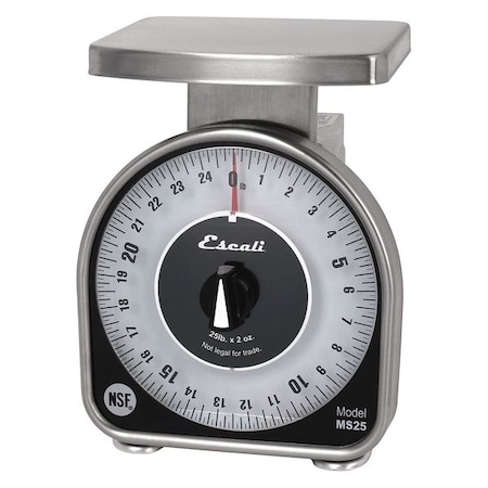 Escali Scale, Mechanical Dial, NSF, 25 lb. SCMDL25 | Zoro