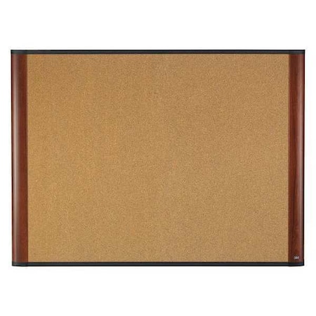 3M Cork Bulletin Board 3 ft. x2 ft., Mahogany Frame C3624MY | Zoro