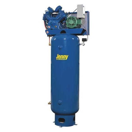 Jenny Air Compressor, Stationary, 27.2cfm, 175psi, Phase: 3 U75B-80V ...