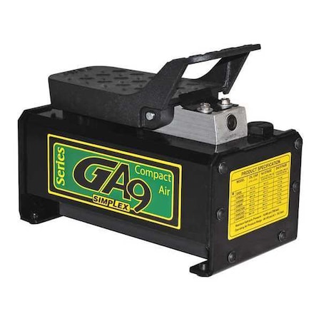Simplex GA90, Air Over Hydraulic Compact Foot Pump, 11 in3/min Oil Flow ...