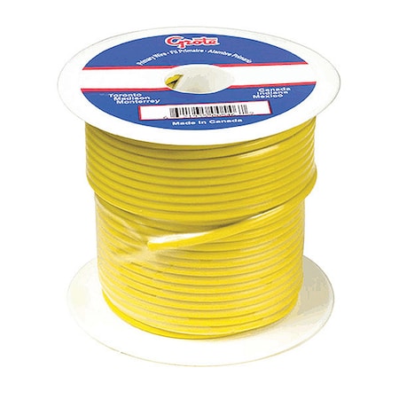 Grote Primary Wire, 14 Gauge, Yellow, 100ft.Spool 87-7011 | Zoro