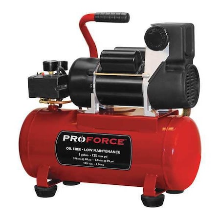 Proforce Hotdog Air Compressor, 3 gal., 125 psi VPF1080318 | Zoro