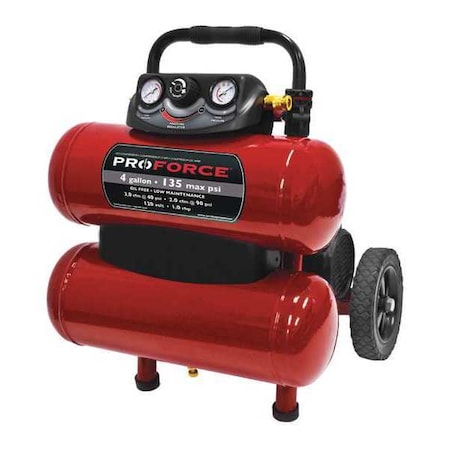 Proforce Dolly Style Air Compressor, 4gal., 135 psi VKF1080418 | Zoro