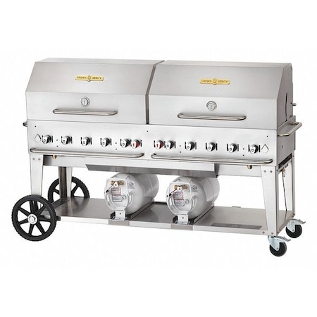 Crown Verity Club Grill Roll Dome Package, LP, 72" CCB-72RDP | Zoro