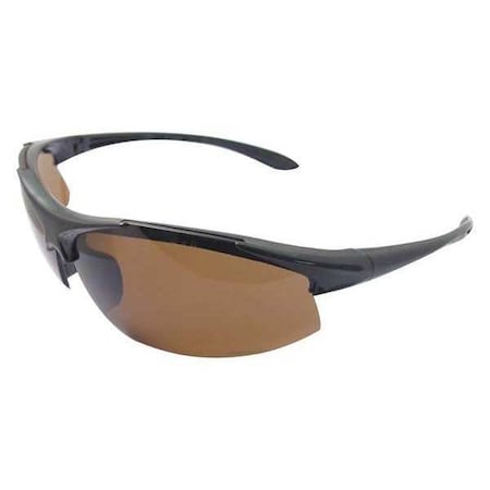 Erb Safety Safety Glasses, Commandos, Brown Smoke Polarized Anti ...