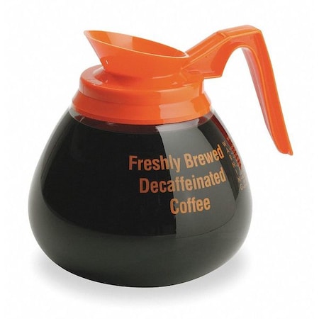 Bloomfield Orange Handle Coffee Decanter, 64 oz. Glass 4H-DCF8913O3 | Zoro