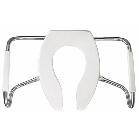 Bemis Open Front Toilet Seat, Elongated, Safety Side Arms MA2150 | Zoro