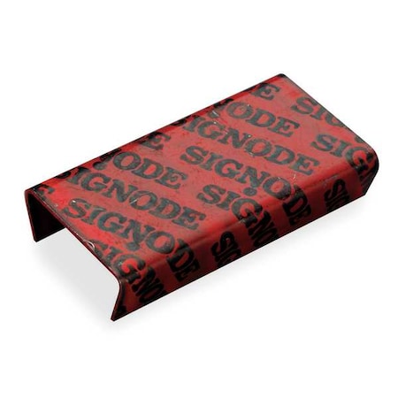 Signode Strapping Seal, 3/4 in W, 1 1/4 in L, Open Seals, Steel, Flat ...