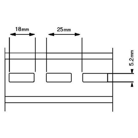 Square D Channel, 35mm Din Rail, 39 in L, Prepunched 9080MH339 | Zoro