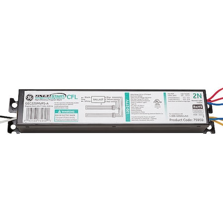 Ge Lighting CFL Ballast, Electronic, 68W, 120/277V GEC240MAX-A | Zoro