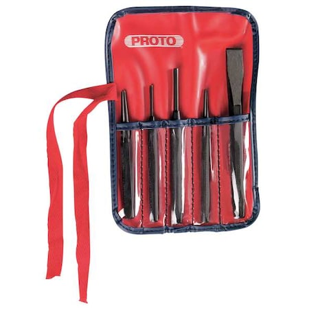 Proto Punch and Chisel Set,5 Pieces,Steel (J3S2) | Zoro