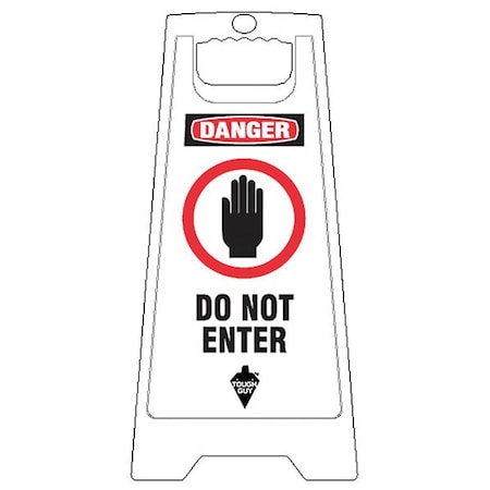 Tough Guy Floor sign, 24 in H, 11 29/36 in W, Polypropylene, English ...