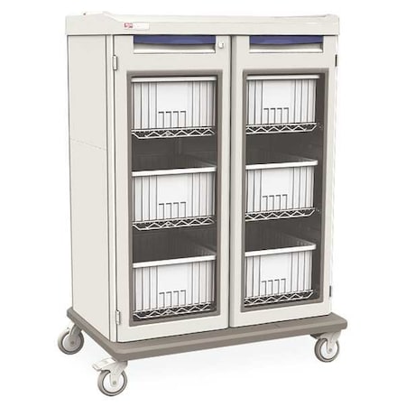 Metro Medical IV Cart, Taupe, w/6 Tote Boxes SXRDIVSTOR | Zoro