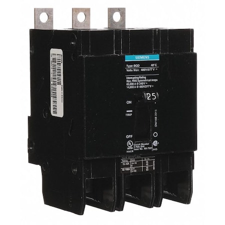 SIEMENS 25A, 3 pole Miniature Circuit Breaker, BQD, 480V AC, - BQD325