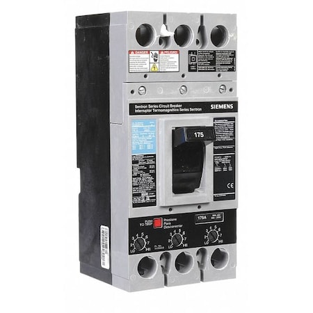 SIEMENS 175A, 3 pole Molded Case Circuit Breaker, FXD6-A, 600V AC ...