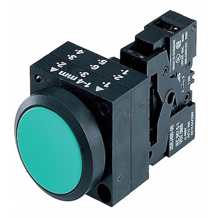 Siemens Non-Illuminated Push Button, 22mm, 1NO/1NC, Green 3SB32010AA41 ...