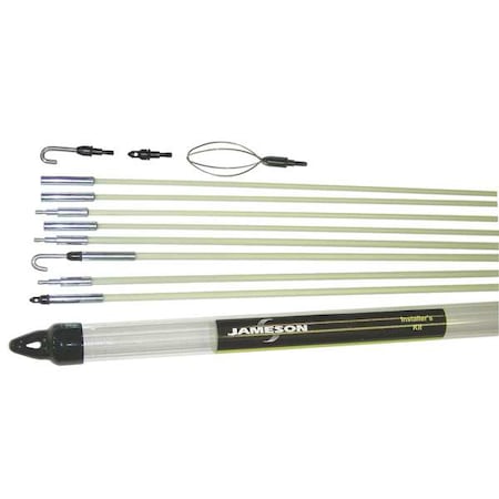 Jameson Installer's Glow Rod Kit w/ 35 ft. of Fiberglass Fish Rod 7-8 ...