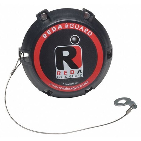 Reda Lock Guard Padlock Guard, Plastic, Blk/Red, 4-3/4"L RLG0110 | Zoro