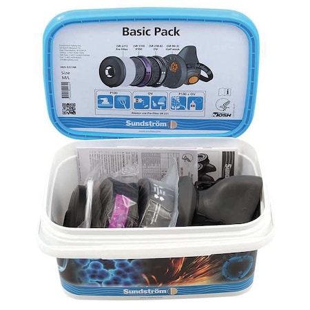 Sundstrom Safety Sundstrom(TM) SR 90-3 Half Mask Kit, M/L Basic Pack M ...