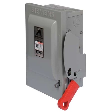 Siemens Safety Switch, Nonfusible, 3PST, Three Phase, NEMA 1, Indoor ...