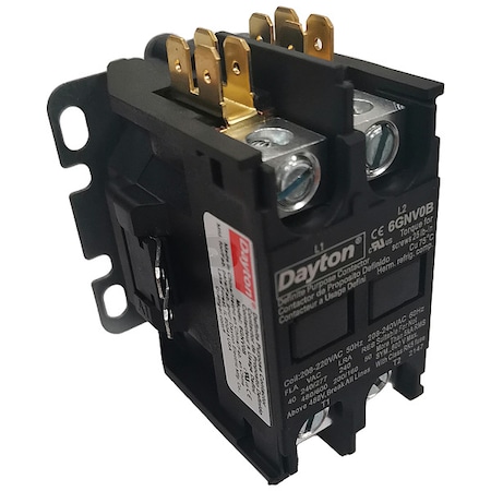 Dayton Definite Purpose Magnetic Contactor, 208V-240V AC, 2 P, Non ...