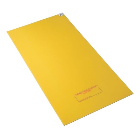 Condor Tacky Mat, Yellow, 36 x 36 In, PK4 6GRC7 | Zoro