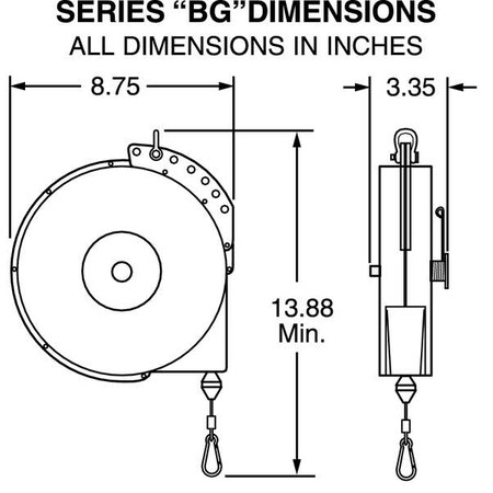 Hubbell Tool Balancer, For Tool 22-27 Lb, No Lock BG-25 | Zoro