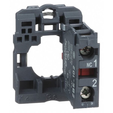 Schneider Electric Contact Block, 1NC Slow Break, 22mm ZB5AZ102 | Zoro