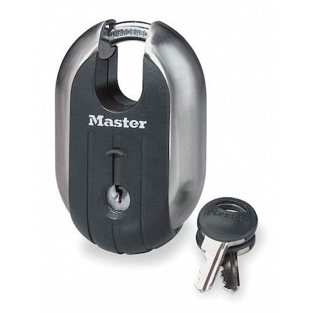 Master Lock Padlock, Keyed Different, Partially Hidden Shackle, Oval ...