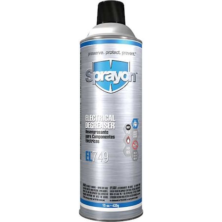 Sprayon Electrical Degreaser, 15 oz Aerosol Spray Can, Liquid SC0749000 ...