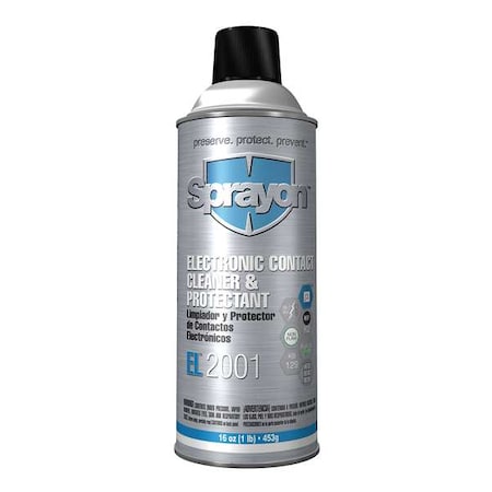 Sprayon Electronic Contact Cleaner, Aerosol Spray Can, 16 oz, Liquid ...