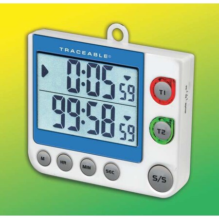 Traceable LED, Flash, Big Digit 2-Channel Timer 5017 | Zoro