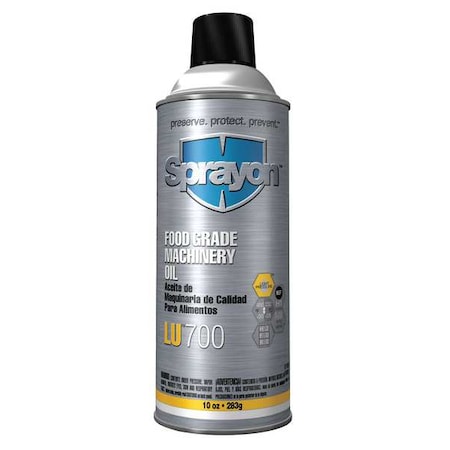 Sprayon Food Grade Machinery Oil, H1 Food Grade, 10 oz Aerosol Can ...