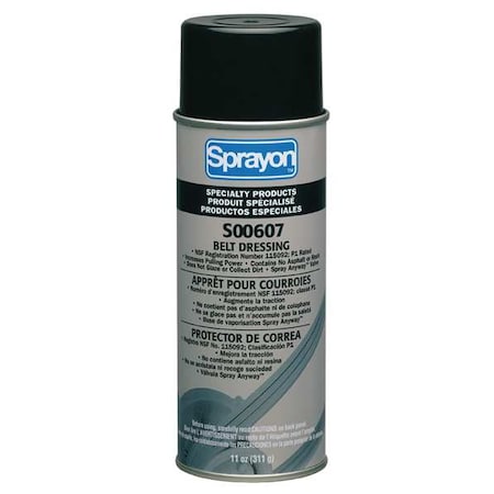 Sprayon Belt Dressing SP 607, No Food Contact, 11 oz Aerosol Can, Amber ...