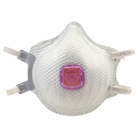 Moldex P100 Disposable Respirator w/ Valve, M/L, White 2360AP100 | Zoro