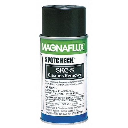 Magnaflux Dye Penetrant Remover, 65 sq ft/gal Coverage, Solvent Based ...