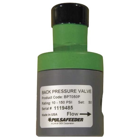 Pulsafeeder Valve, Back Pressure, GPM 15, PVDF NA200001-PVD | Zoro