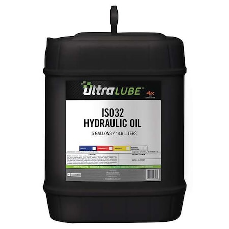 Ultralube 5 gal Pail, Hydraulic Oil, 32 ISO Viscosity, 15W SAE 10557 | Zoro