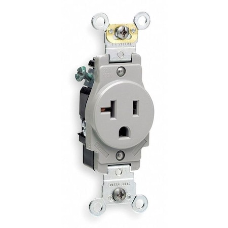 Leviton Straight Blade Receptacle, 5-20R, 20 A, 125V AC, 2 Pole, 3 Wire ...